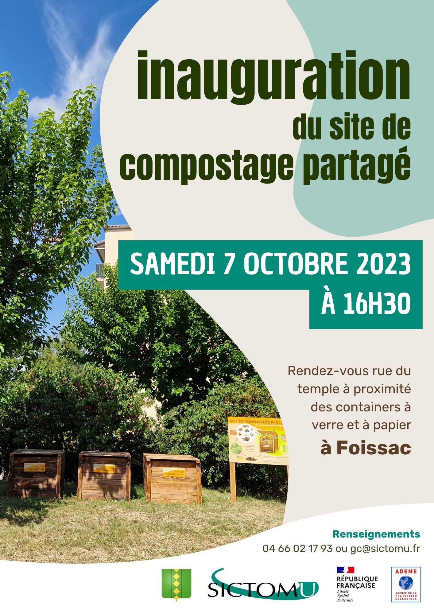 Inauguration du site de compostage partagé de Foissac : Sictomu